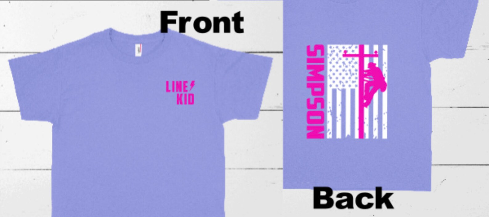 Line Kid Tee-toddler Tee-toddler Shirt-personalized Shirt-lineman Child ...