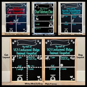 Veterinary First Visit Chalkboard - Vet Visit Chalkboard - Pets First ...