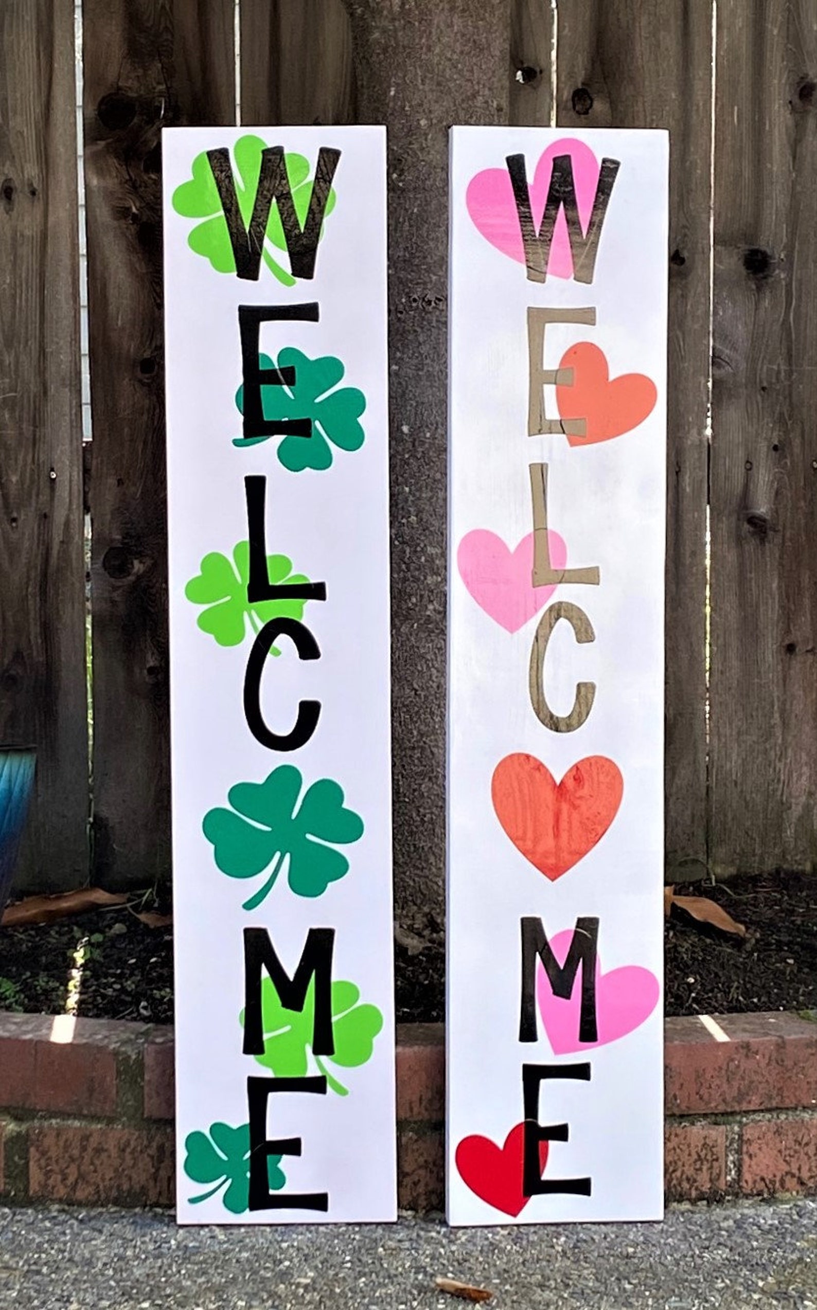 Reversible Sign Double Sided Christmas Sign Valentine's - Etsy