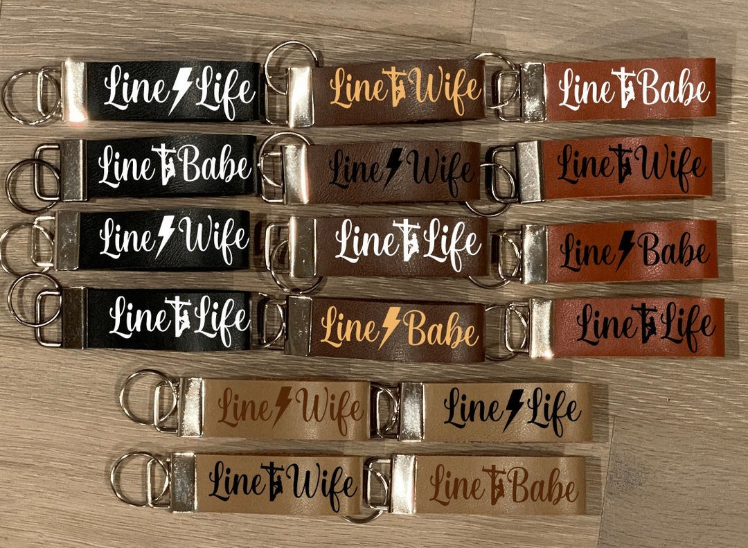 Line Wife Keychain - Line Babe Keychain - Line Life Key Chain - Lineman ...