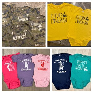 TODDLER & YOUTH Line Kid Shirt - Lineman Child Shirt - Linemans Girl ...