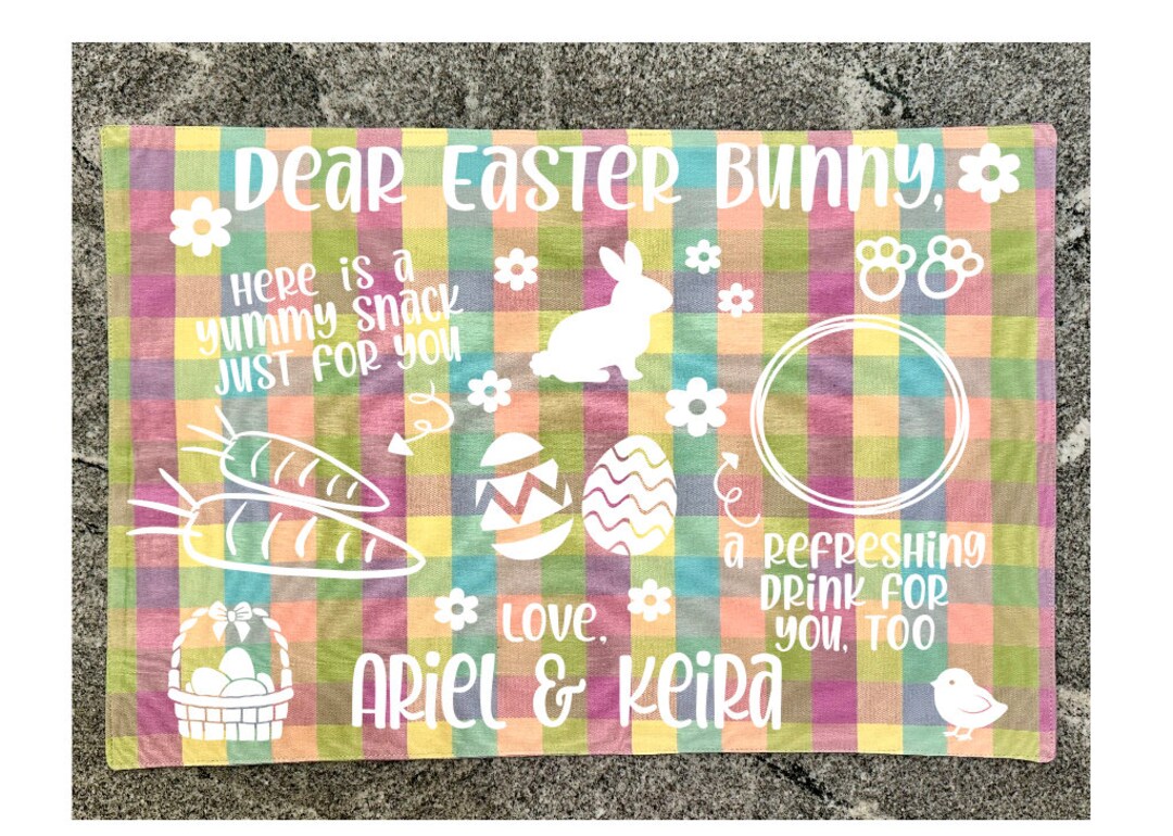Easter Bunny Placemat - Dear Easter Bunny Placemat - Treats for Easter ...