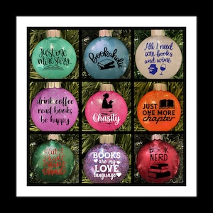 Reading Ornament - Book Worm Ornament - Reading - Reader - Library ...