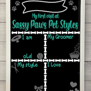 Grooming Chalkboard - Groomer Sign - Pet Daycare - Boarding Sign - Pet ...