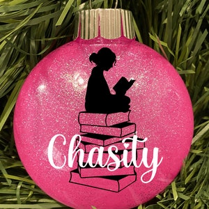 Reading Ornament - Book Worm Ornament - Reading - Reader - Library ...