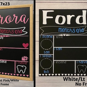 Monthly Baby Chalkboard - Milestone Chalkboard - Baby Shower Gift ...