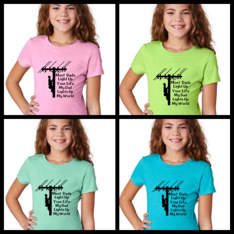 Lineman Child Shirt - Linemans Girl – Line Kid - Little Girls Lineman ...