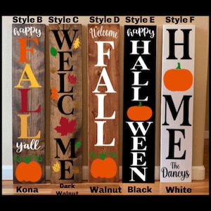 Fall Sign - Halloween Sign - Autumn Sign - Porch Sign - Leaning Sign ...