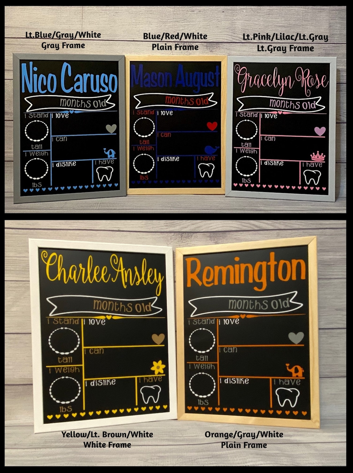 Monthly Baby Chalkboard Milestone Chalkboard Baby Shower - Etsy