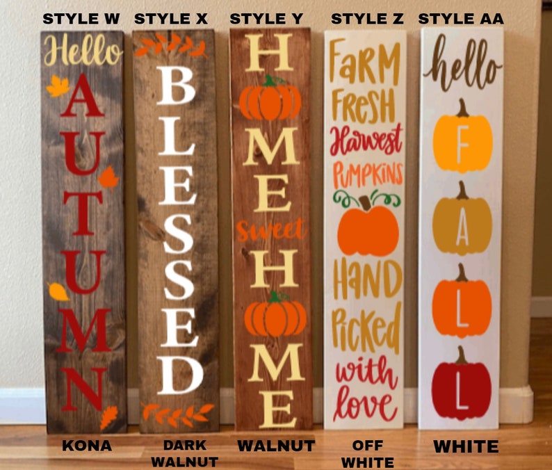 Fall Sign - Halloween Sign - Autumn Sign - Porch Sign - Leaning Sign ...