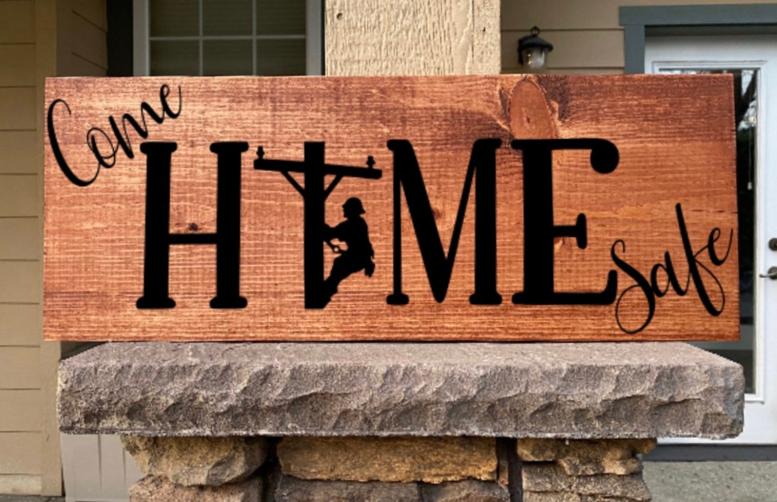 Lineman Sign Come Home Safe Wood Lineman Sign - Etsy