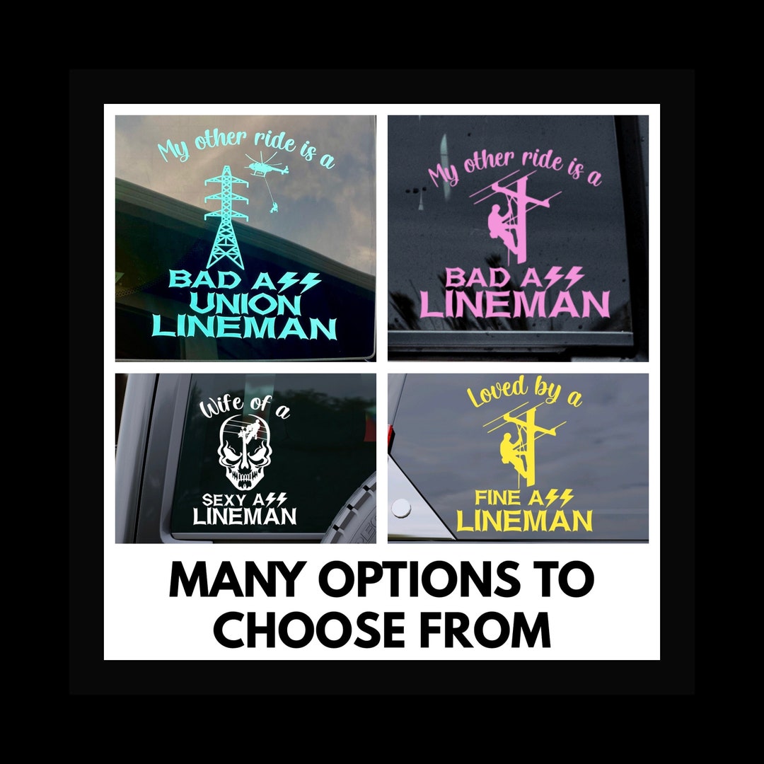 Line Wife Sticker/line Babe Sticker/badass Line Wife - Lineman Sticker ...
