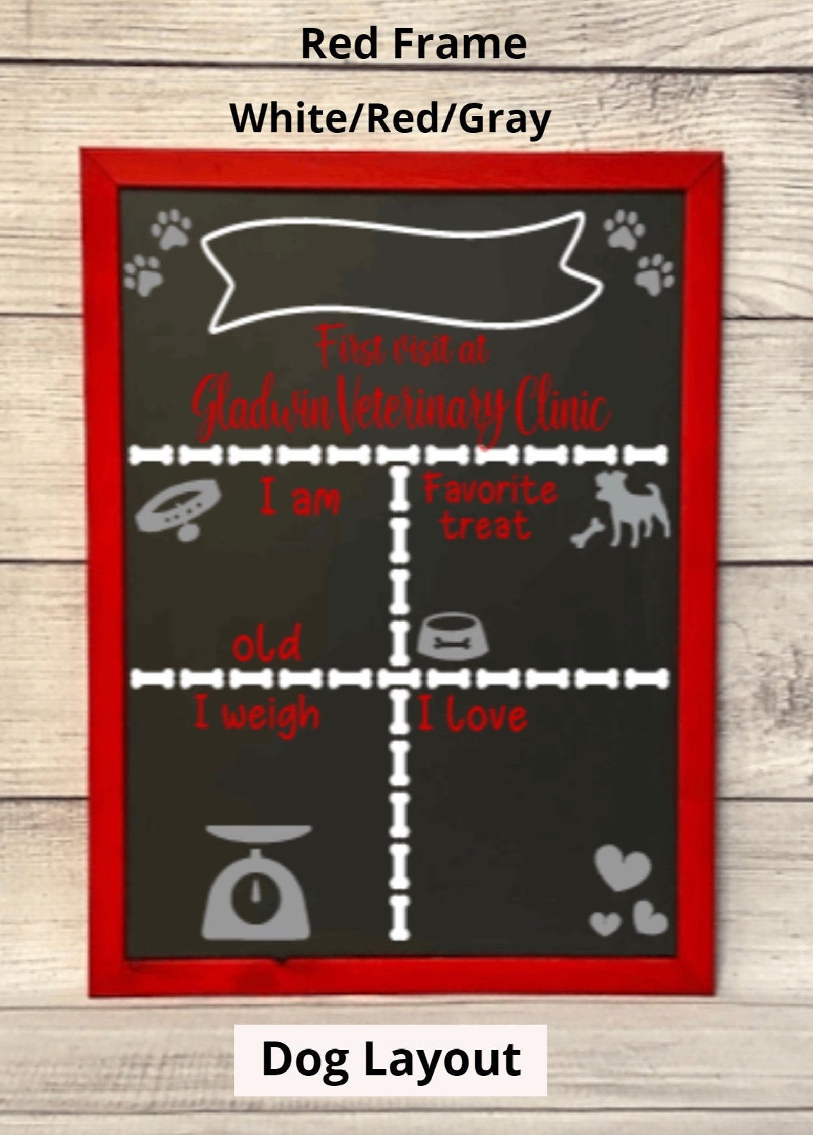 Veterinary First Visit Chalkboard Vet Visit Chalkboard | Etsy