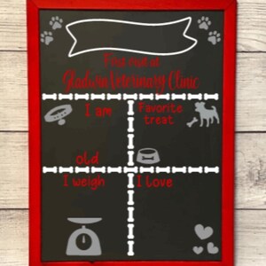 Veterinary First Visit Chalkboard Vet Visit Chalkboard - Etsy