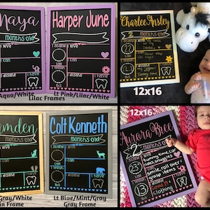 Monthly Baby Chalkboard - Milestone Chalkboard - Baby Shower Gift ...