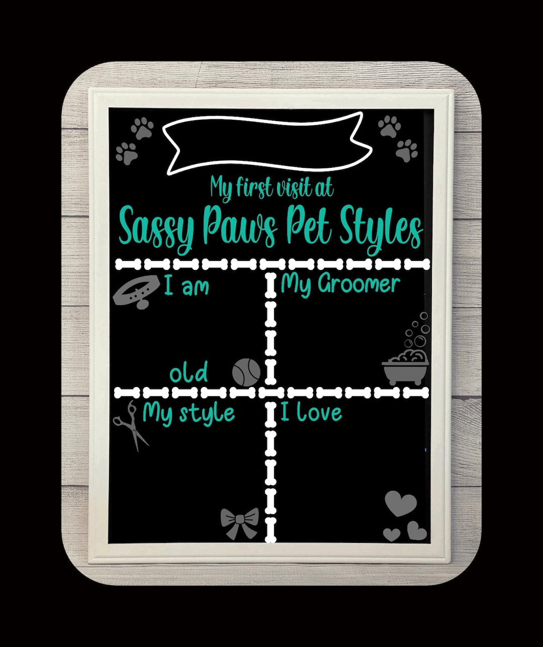 Grooming Chalkboard - Groomer Sign - Pet Daycare - Boarding Sign - Pet ...