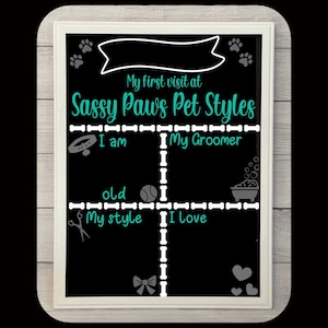 Grooming Chalkboard - Groomer Sign - Pet Daycare - Boarding Sign - Pet ...