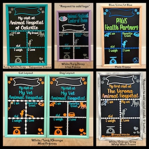 Veterinary First Visit Chalkboard - Vet Visit Chalkboard - Pets First ...
