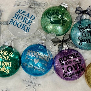 Reading Ornament - Book Worm Ornament - Reading - Reader - Library ...