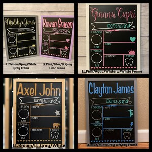 Monthly Baby Chalkboard - Milestone Chalkboard - Baby Shower Gift ...