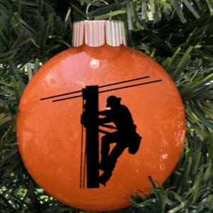 Lineman Ornament - Lineman Christmas Ornament - Line Life ...