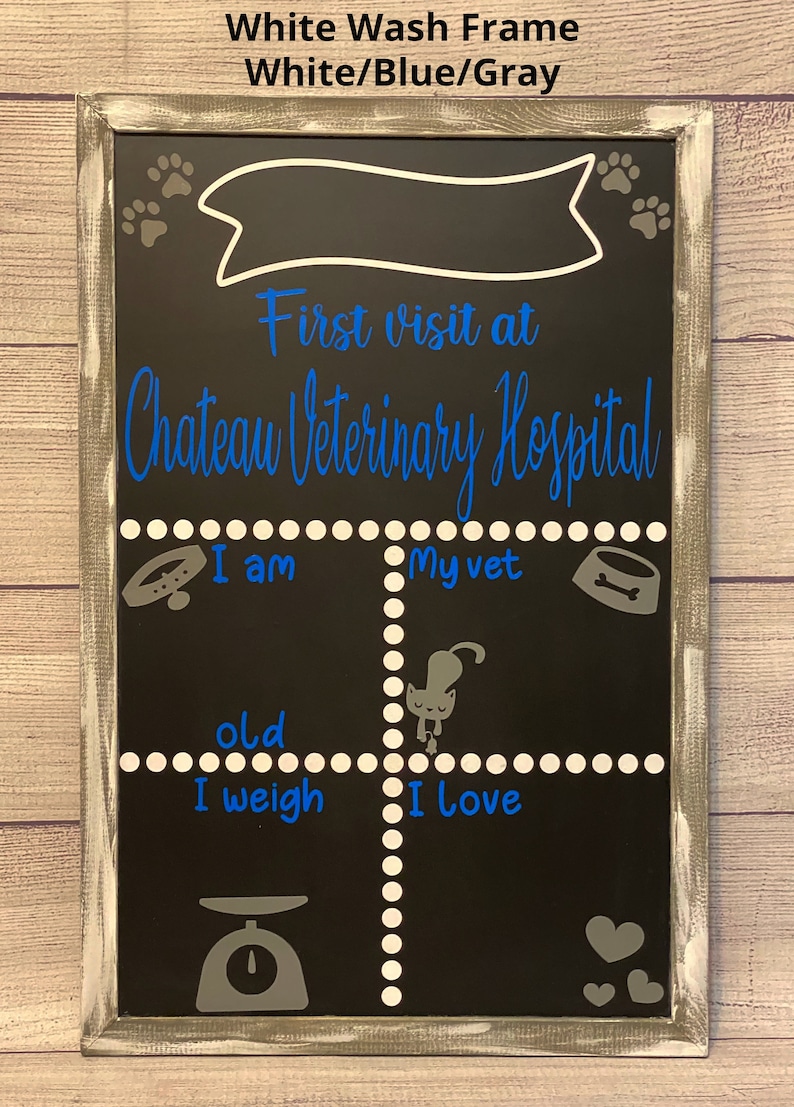 Veterinary First Visit Chalkboard Vet Visit Chalkboard - Etsy