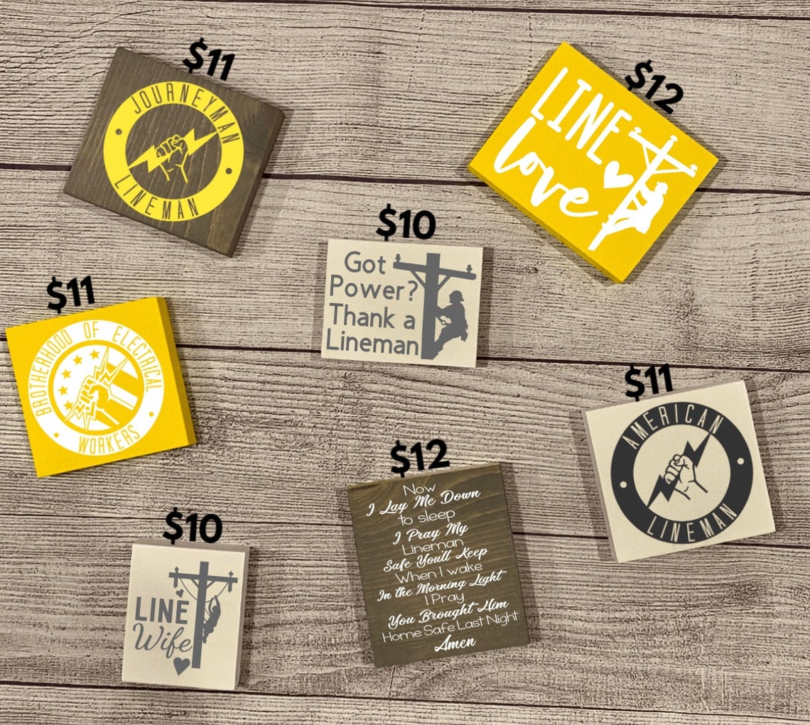 Lineman Tier Tray Decor Tiered Tray Decor Line Life Tiered - Etsy