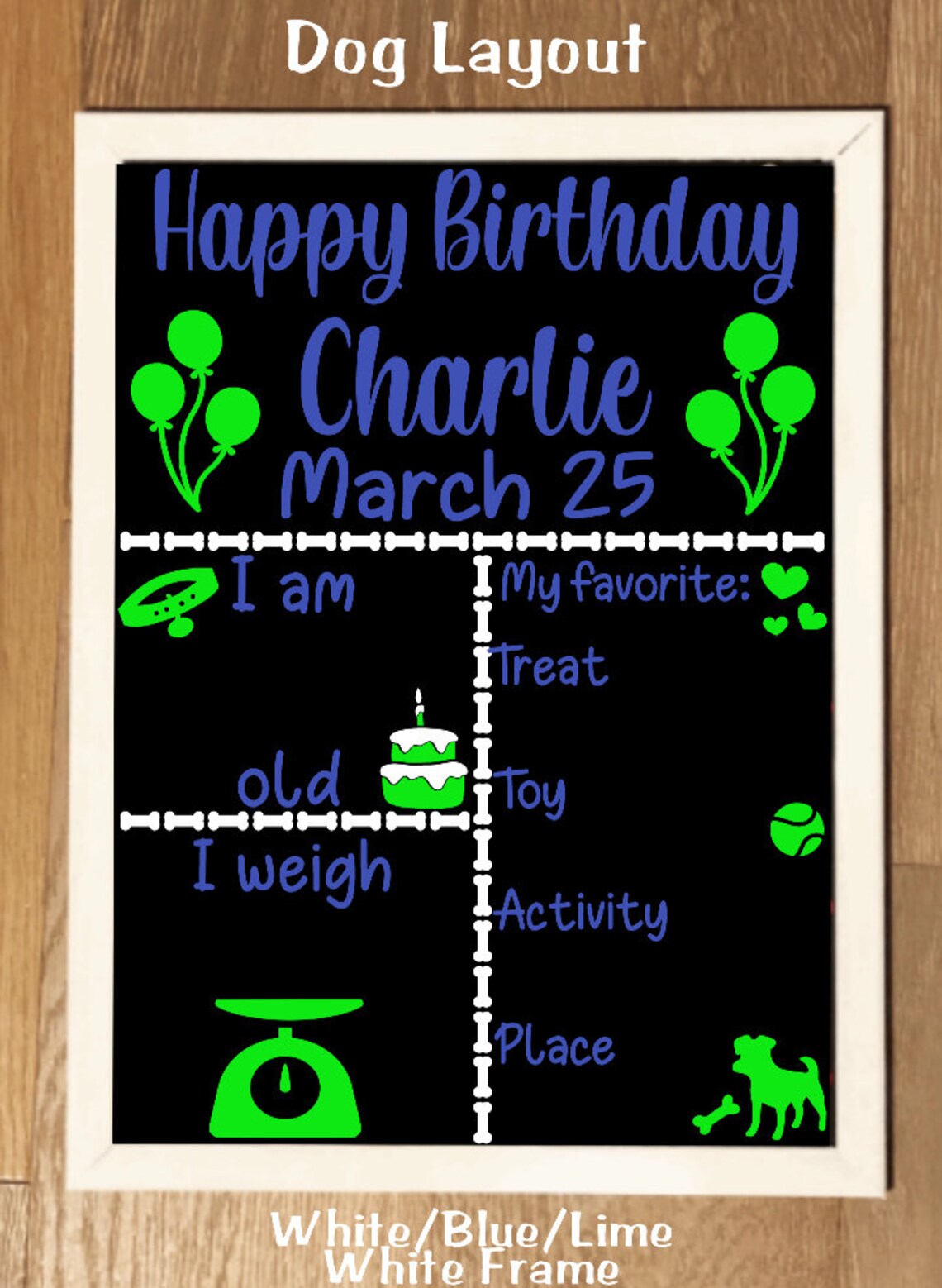 Pet Birthday Chalkboard - Pets First Birthday - Pet Birthday - Cat ...