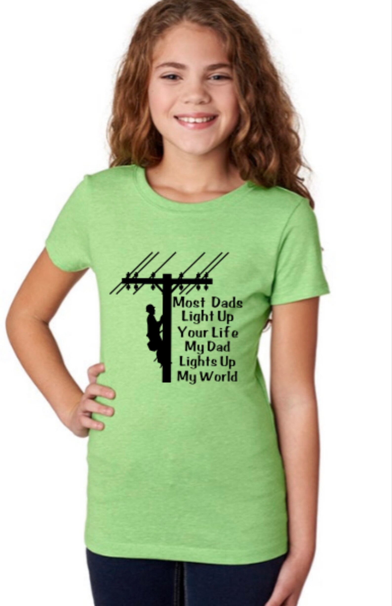 Lineman Child Shirt - Linemans Girl – Line Kid - Little Girls Lineman ...