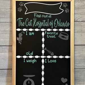 Veterinary First Visit Chalkboard Vet Visit Chalkboard - Etsy