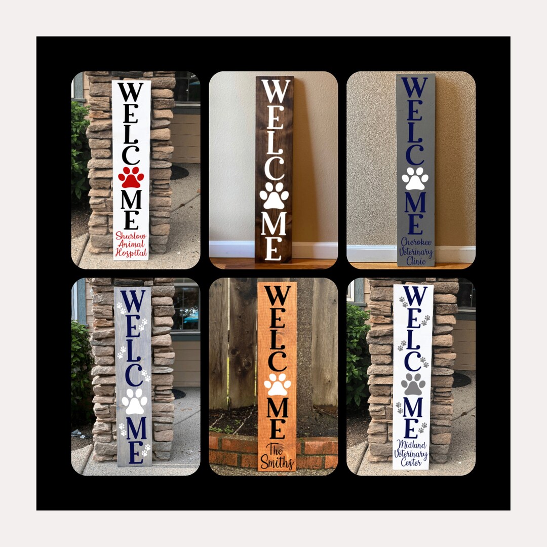 Pet Welcome Sign - Vet Sign - Personalized Welcome Sign - Animal Sign ...