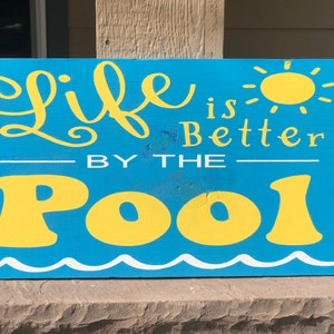 Pool Sign - Pool Decor - Pool Decoration - Swimming Pool Sign ...