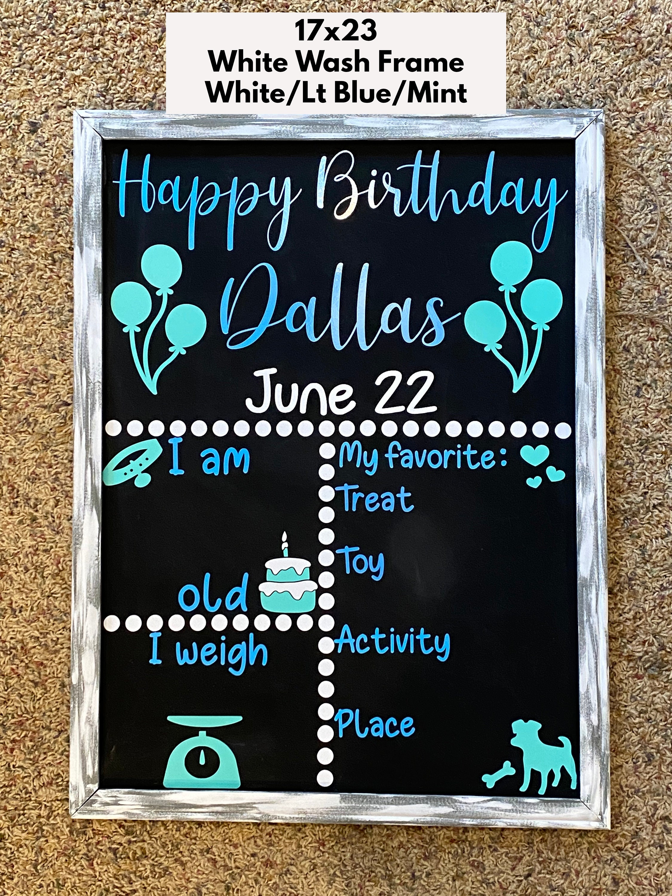 Pet Birthday Chalkboard - Pets First Birthday - Pet Birthday - Cat ...