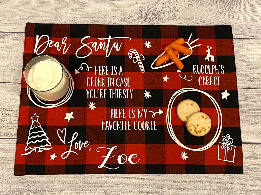 Santa Placemat - Santa Place Mat - Dear Santa Placemat - Treats for ...