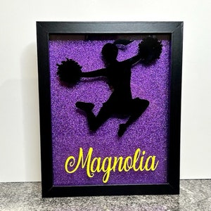 Cheer Shadowbox - Cheer Pin Box - Cheer Gift - Cheer Team Gift ...