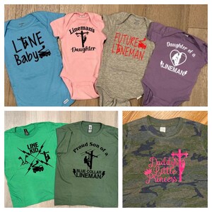 TODDLER & YOUTH Line Kid Shirt - Lineman Child Shirt - Linemans Girl ...