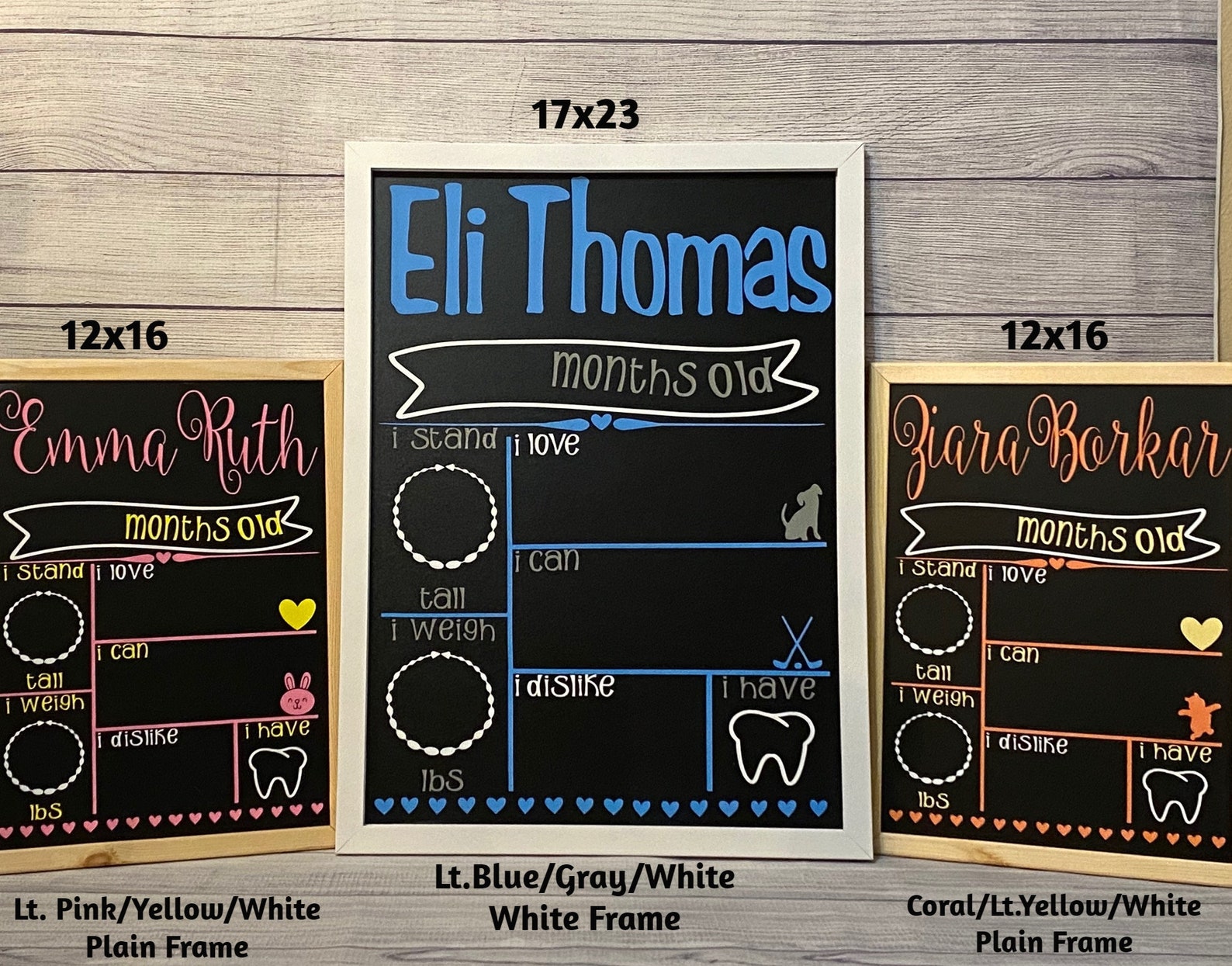 Monthly Baby Chalkboard Milestone Chalkboard Baby Shower - Etsy