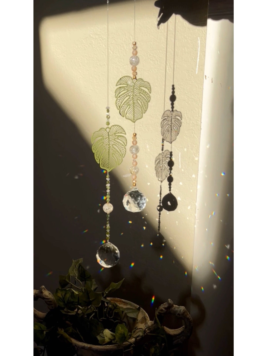 Monstera Sun Catcher - Etsy