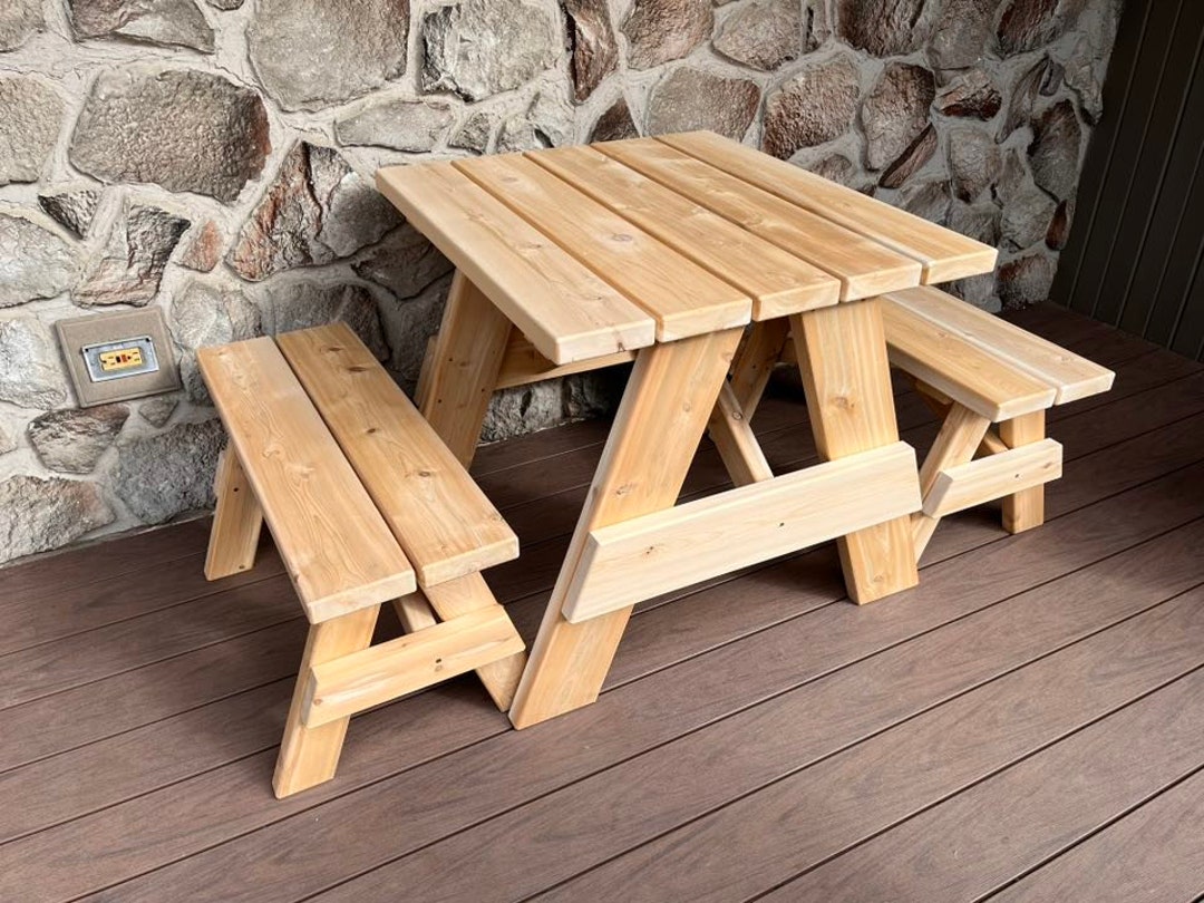 2 Person Cedar Picnic Table - Etsy