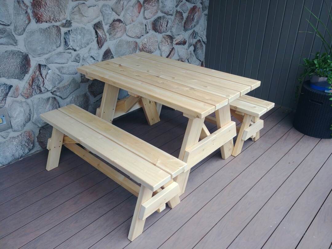 4 Foot Cedar Picnic Table - Etsy
