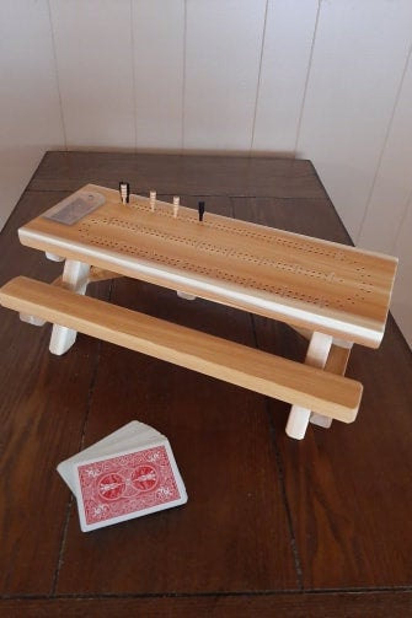 Cedar Picnic Table Cribbage Board - Etsy