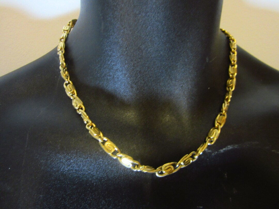 Avon 18 1991 Golden Swirl Gold Plated Basic Thick Chain Looks Real. VG ...