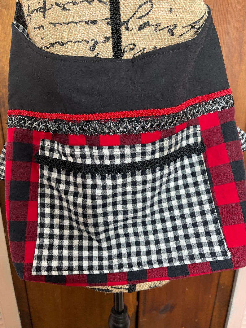 Red and Black Buffalo Check Winter Holiday Purse Handbag. - Etsy