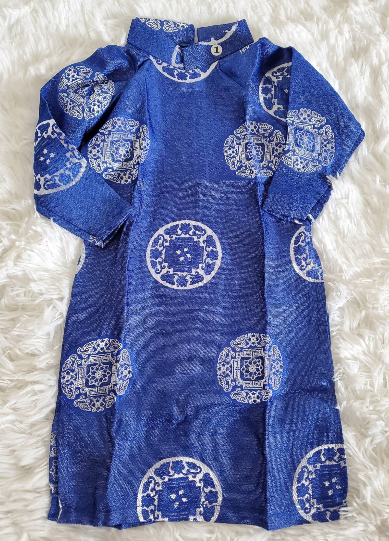 Kid Ao Dai Gam Thai Tuan With White Pant | Etsy