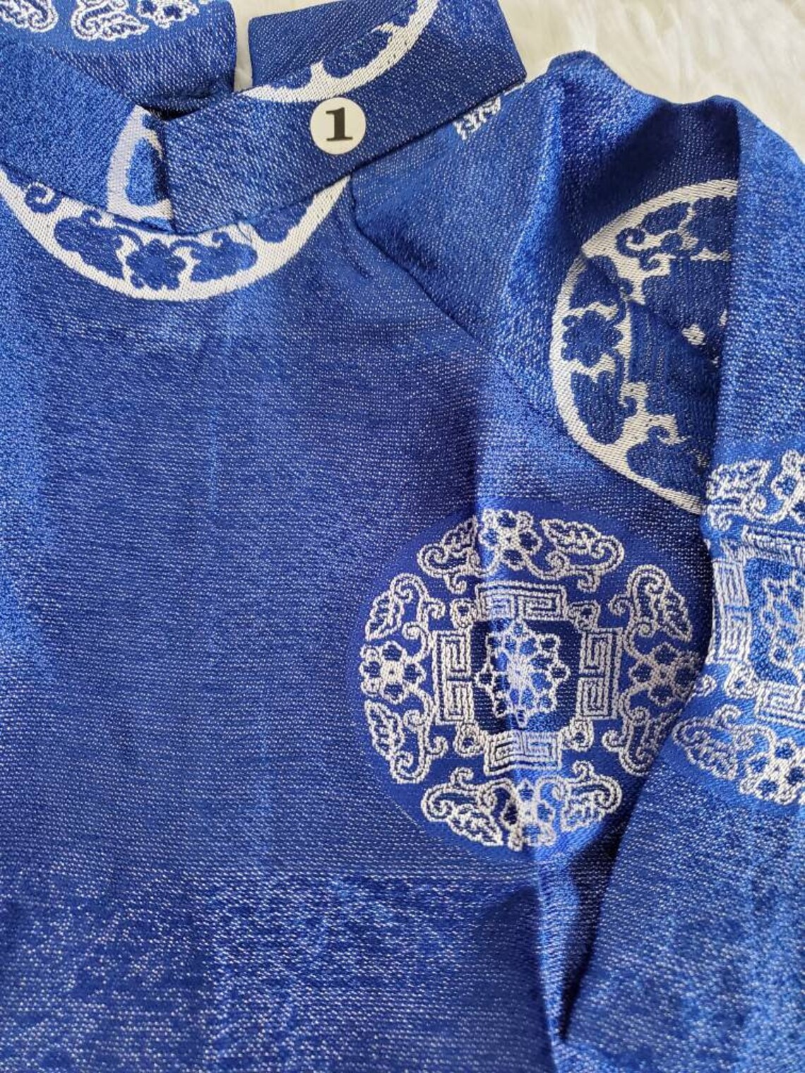 Kid Ao Dai Gam Thai Tuan With White Pant | Etsy