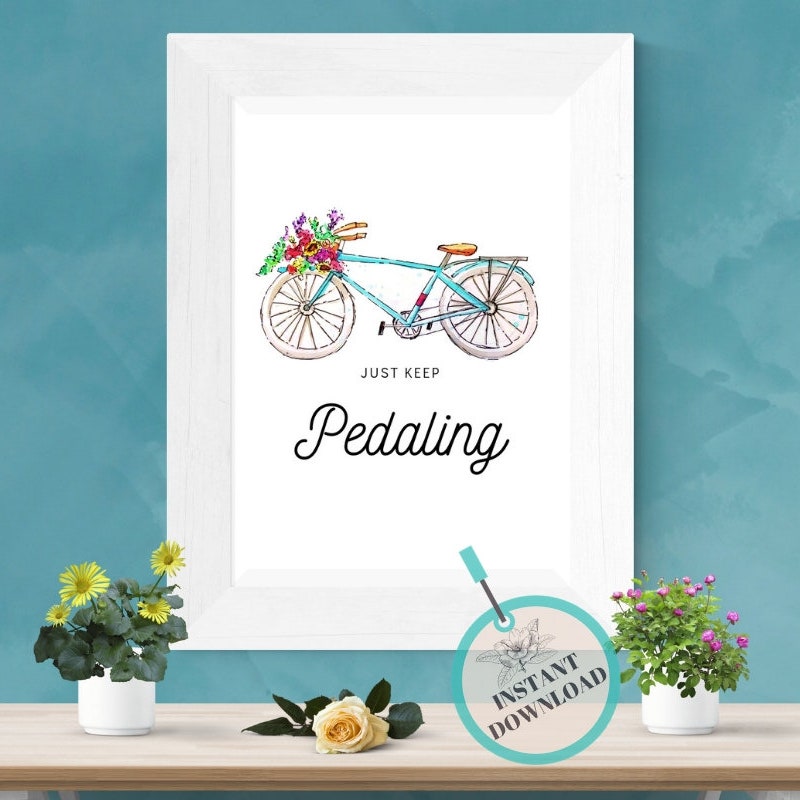 Keep Pedaling - Etsy
