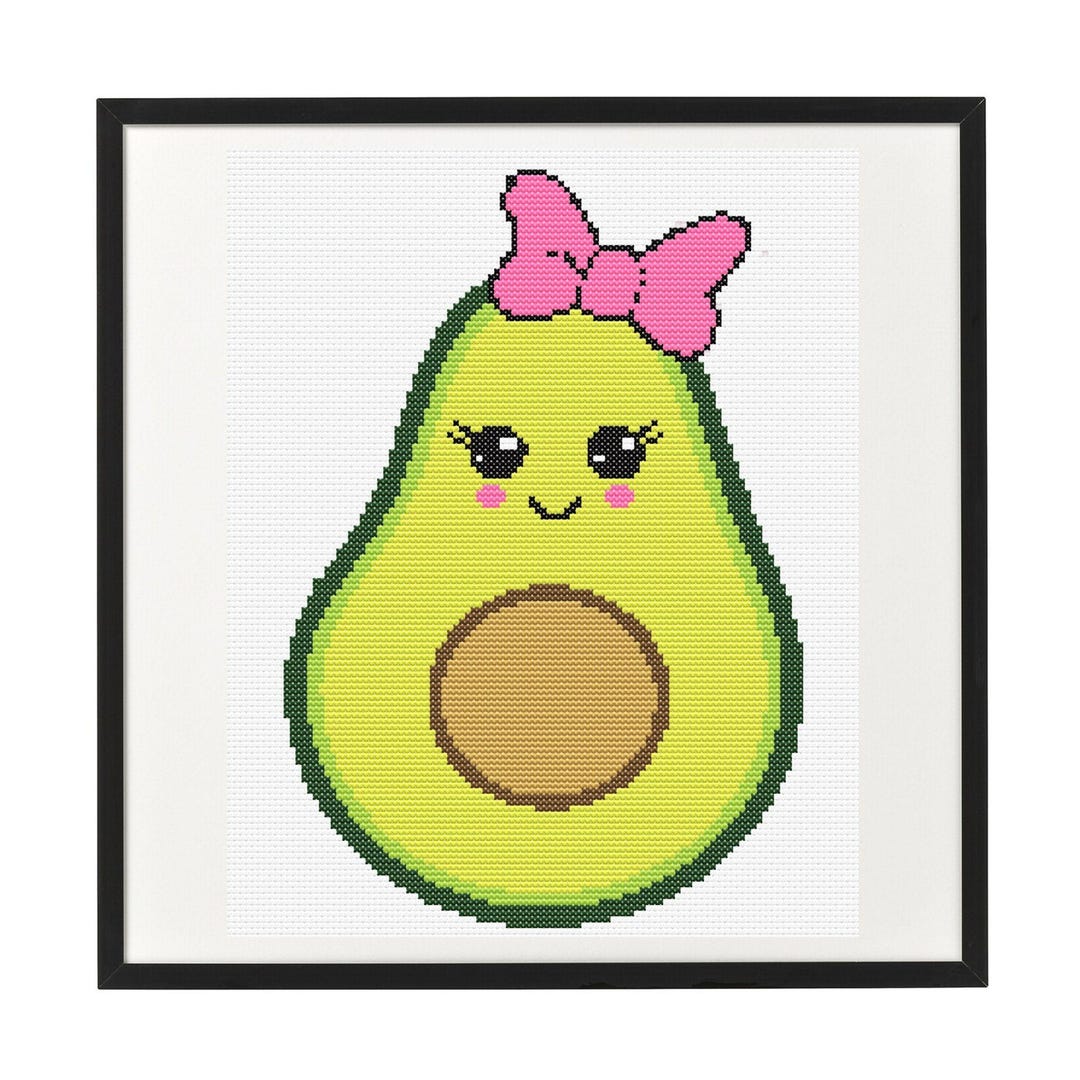 Avocado Cross Stitch Pattern PDF / SVG | Animal and Plant Cross Stitch ...