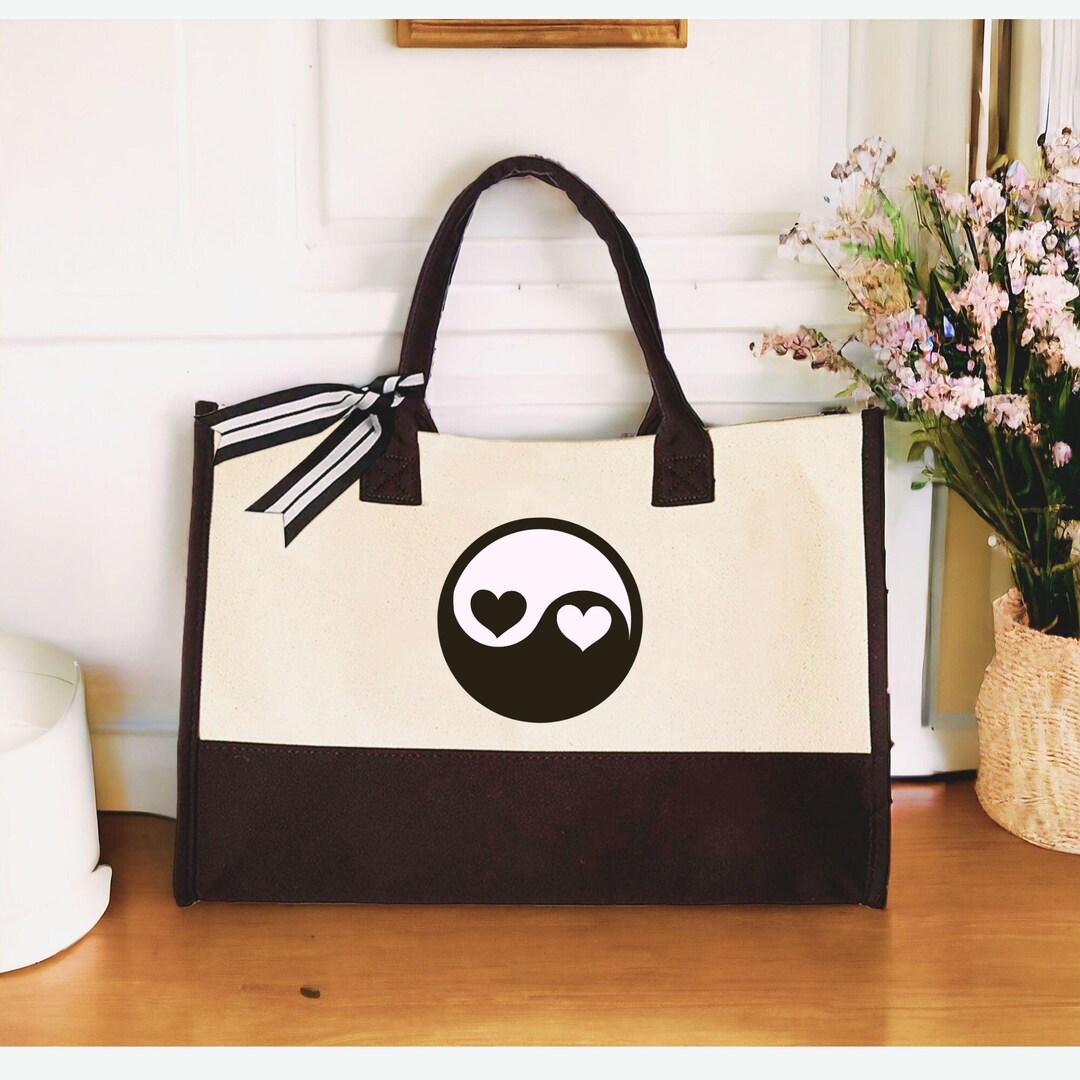 Infinity Symbol Canvas Tote Bag, Birthday, Holiday, Bridesmaid, or Any ...
