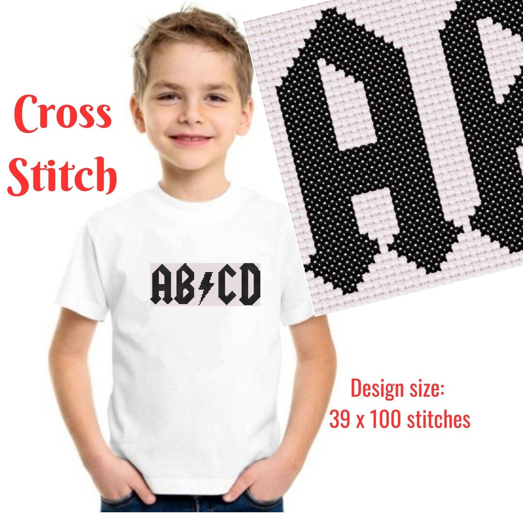ABCD Cross Stitch Pattern PDF / SVG, Back to School Cross Stitch ...