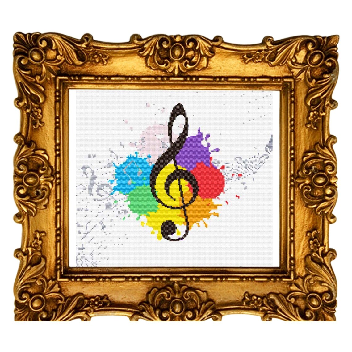 Treble Clef Cross Stitch Pattern PDF/SVG | Popular, Trendy Cross Stitch ...